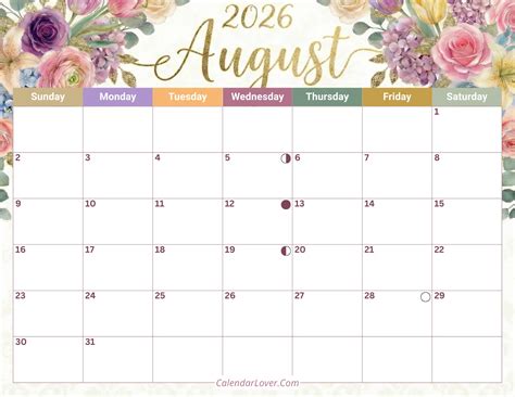 August 2026 Calendar With Holidays United States