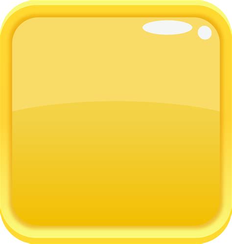 yellow cartoon square button 10984602 png