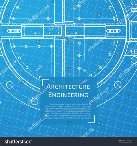 Vector Technical Blueprint Mechanism Engineer Illustration Stock Vector Royalty Free 721909879