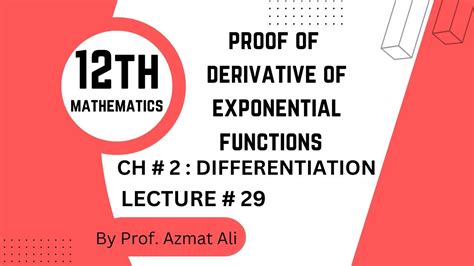 Chapter 2 Differentiation Derivatives Of Exponential Functions F