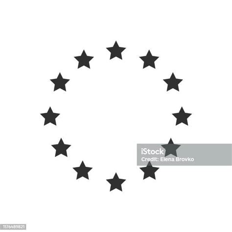 흰색 배경에 고립 된 유럽 연합 별 아이콘 벡터 그림입니다 에 대한 스톡 벡터 아트 및 기타 이미지 개념 건설 현장 Istock