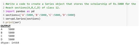 Python Series Practice Questions With Solutions Part I Series Creation
