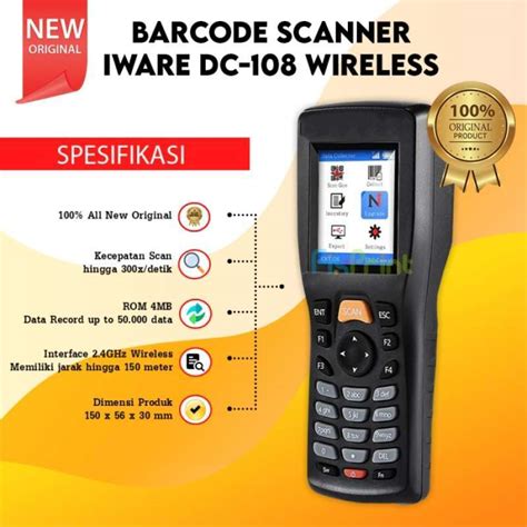 Promo Scanner Barcode Iware Dc 108 Dc 108 Pdt 1d Baterai 1400mah