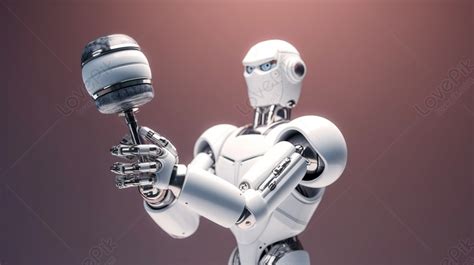 망치를 사용한 3d 렌더링 로봇 손은 사이버 법률 개념을 보여줍니다 컴퓨터 기술 배경 자동적 인 배경 법 망치 배경 이미지 Hd 컴퓨터 기술 인공 지능 로봇