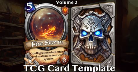 tcg card template volume 2 2d gui unity asset store