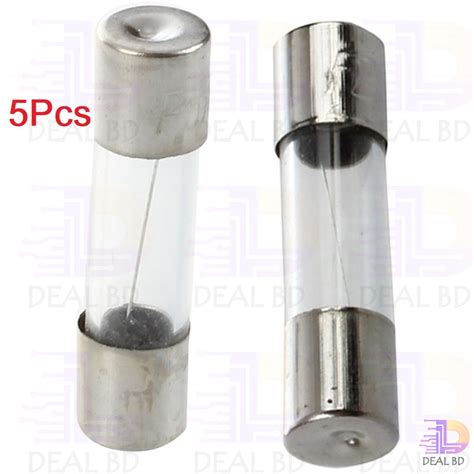 5pcs Fast Blow Type Ac 250v 6a F25al250v Glass Fuses Tubes Size 5x20mm Fast Acting Glass Tube