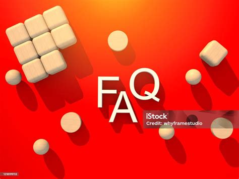 3d 삽화 자주 질문 빨간 종이 배경에 Faq 단어큐브 나무 블록 0명에 대한 스톡 사진 및 기타 이미지 0명 개념 개발 Istock