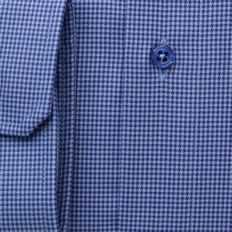 Mens Classic Blue Shirt With Dark Blue Pepito Pattern 14573 Willsoor