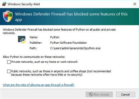 Should I Allow Python Through The Firewall Rpython