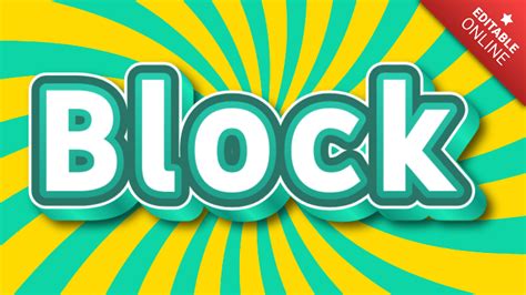 Block Text Effect Generator