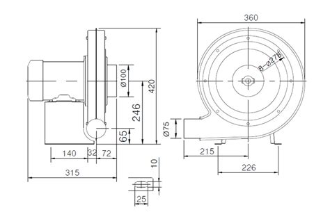 원심형 고압 송풍기 Khb 400s 송풍기 동부산업