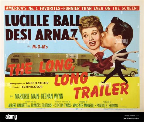 The Long Long Trailer From Left Lucille Ball Desi Arnaz 1954 Stock