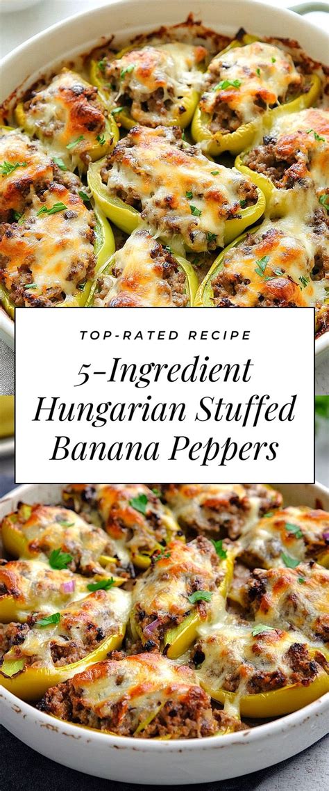 Creamy Cheese Hungarian Stuffed Banana Peppers Alrightwithme Recipe In 2025 Stuffed