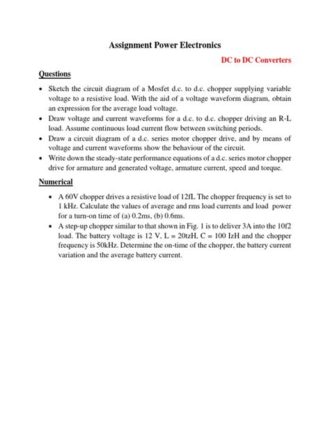 Assignment Dc Dc Pdf Teaching Methods And Materials