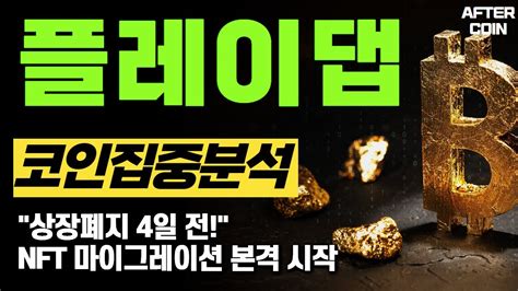 플레이댑 코인 상장폐지 4일 전 Nft 마이그레이션 본격 시작 플레이댑코인분석 플레이댑차트 플레이댑호재 플레이