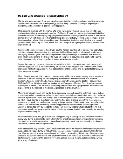 Things To Put In Medicine Personal Statement Structure