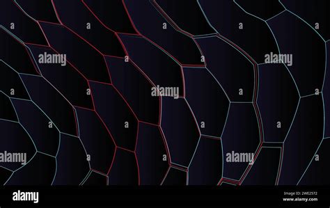 Abstract Futuristic Hexagons On A Dark Blue Background For Network Connection Computer And