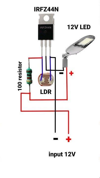 Automatic Night Light Using Mosfet IRFZ44N And LDR Shorts Basic