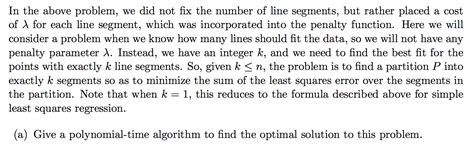Recall The Least Squares Problem For Linear Chegg