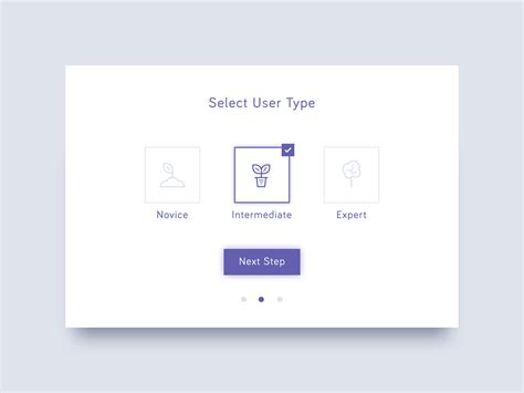 Select User Type UI Design On Behance