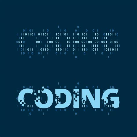 Coding In Binary Data Wordmark Concept Vector Vector Art At Vecteezy