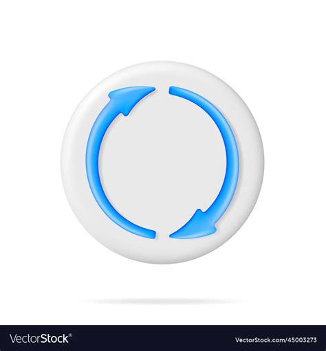 3d Synchronization Icon Isolated Royalty Free Vector Image