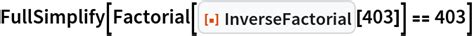 Inversefactorial Wolfram Function Repository
