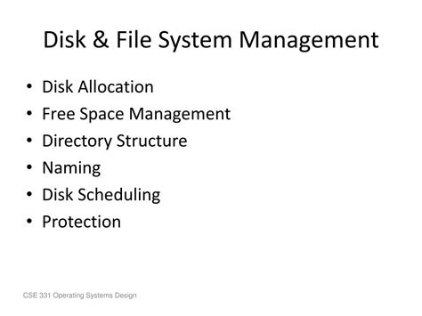 ppt disk and file system management powerpoint presentation free