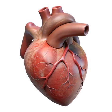 Serene Rustic Human Heart Anatomy Cutout Original 57653086 Png