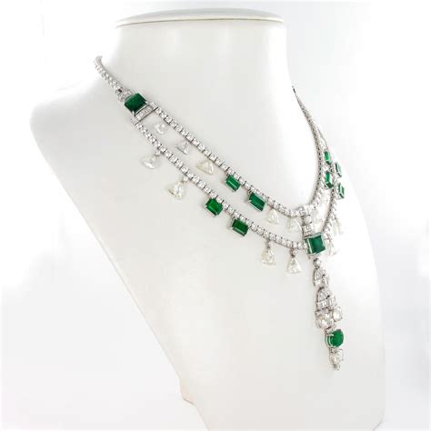 Magnificent Colombian Emerald And Diamond Necklace For Sale At 1stdibs