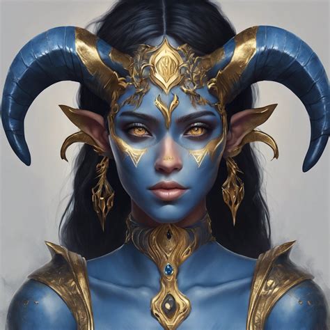 Female Blue Skin With Black Hair Fanart