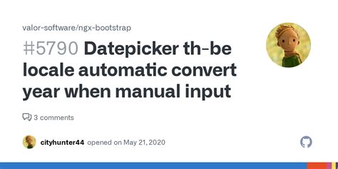 Datepicker Th Be Locale Automatic Convert Year When Manual Input