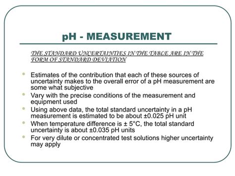 Ph Measurement Experiment Procedure Ppt