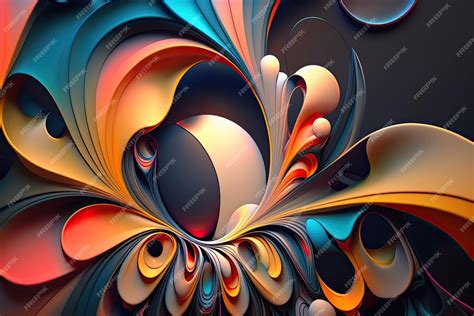 Premium Ai Image Abstract Geometric Shape Background With Curve Lines Design Generative Ai