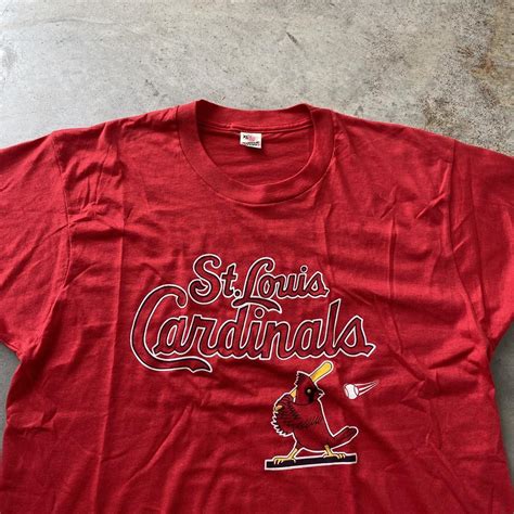 Vintage 80s St Louis Cardinals T Shirt Baseball Depop