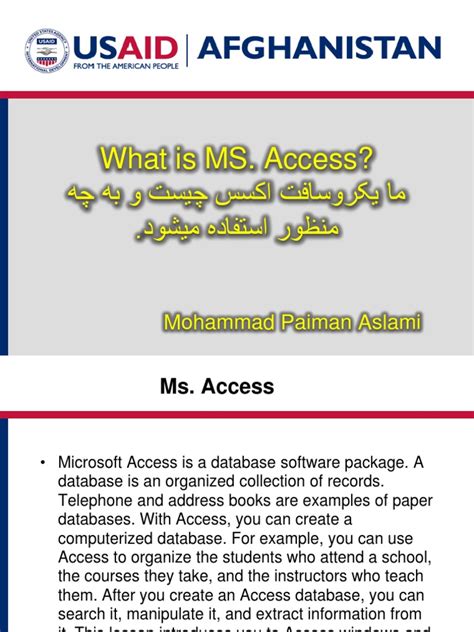 ms access training present a ion pdf microsoft access file format