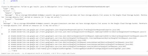 unable to access external location on gcp from dat databricks