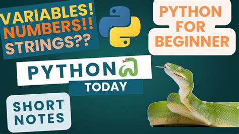 Variables Numbers Strings Integers Python🐍shortnotes🚀 Pythonforbeginners Youtube