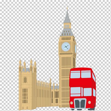 красный двухэтажный автобус иллюстрации Биг Бен Автобус Биг Бен