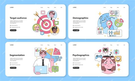 Premium Vector Marketing Analytics Set Engaging Visuals On Target
