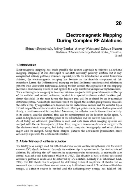 Pdf Electromagnetic Mapping During Complex Rf Ablations