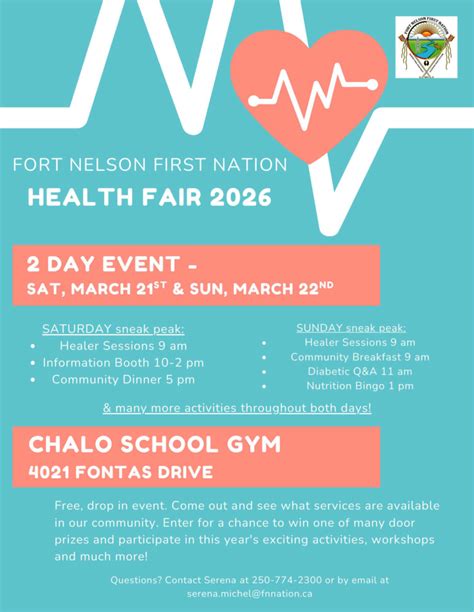 Save The Date Health Fair 2026 Fort Nelson First Nation