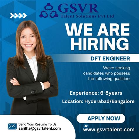 🚀 𝐇𝐢𝐫𝐢𝐧𝐠 𝐃𝐅𝐓 𝐋𝐞𝐚𝐝 𝐄𝐧𝐠𝐢𝐧𝐞𝐞𝐫 𝟔 𝟖 𝐘𝐞𝐚𝐫𝐬 𝐄𝐱𝐩𝐞𝐫𝐢𝐞𝐧𝐜𝐞 🚀 Saritha Bellamkonda