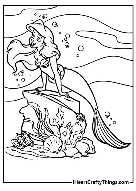The Little Mermaid Ariel Coloring Pages 54 Free Printables