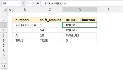 How To Use The BITRSHIFT Function