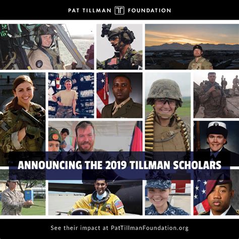 2019 Tillman Scholar Class Announced Pat Tillman Foundation