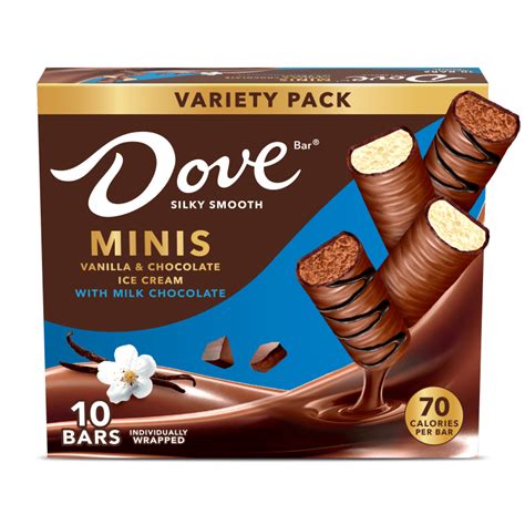 Dove Vanilla And Chocolate Mini Milk Chocolate Individually Wrapped Ice