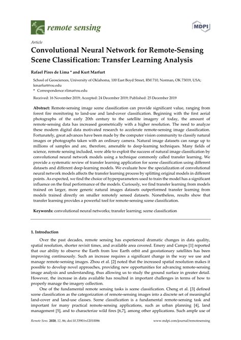 (PDF) Convolutional Neural Network for Remote-Sensing Scene ...