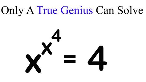 Only A True Genius Can Solve This Equation Youtube