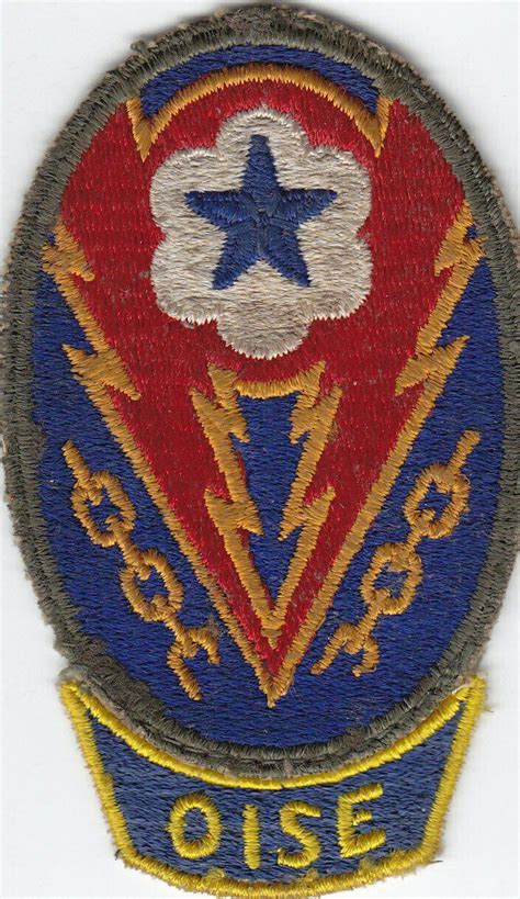 Original Wwii Us Army Eto Advanced Base W Oise Tab Patch Fe Od Border 3927918503